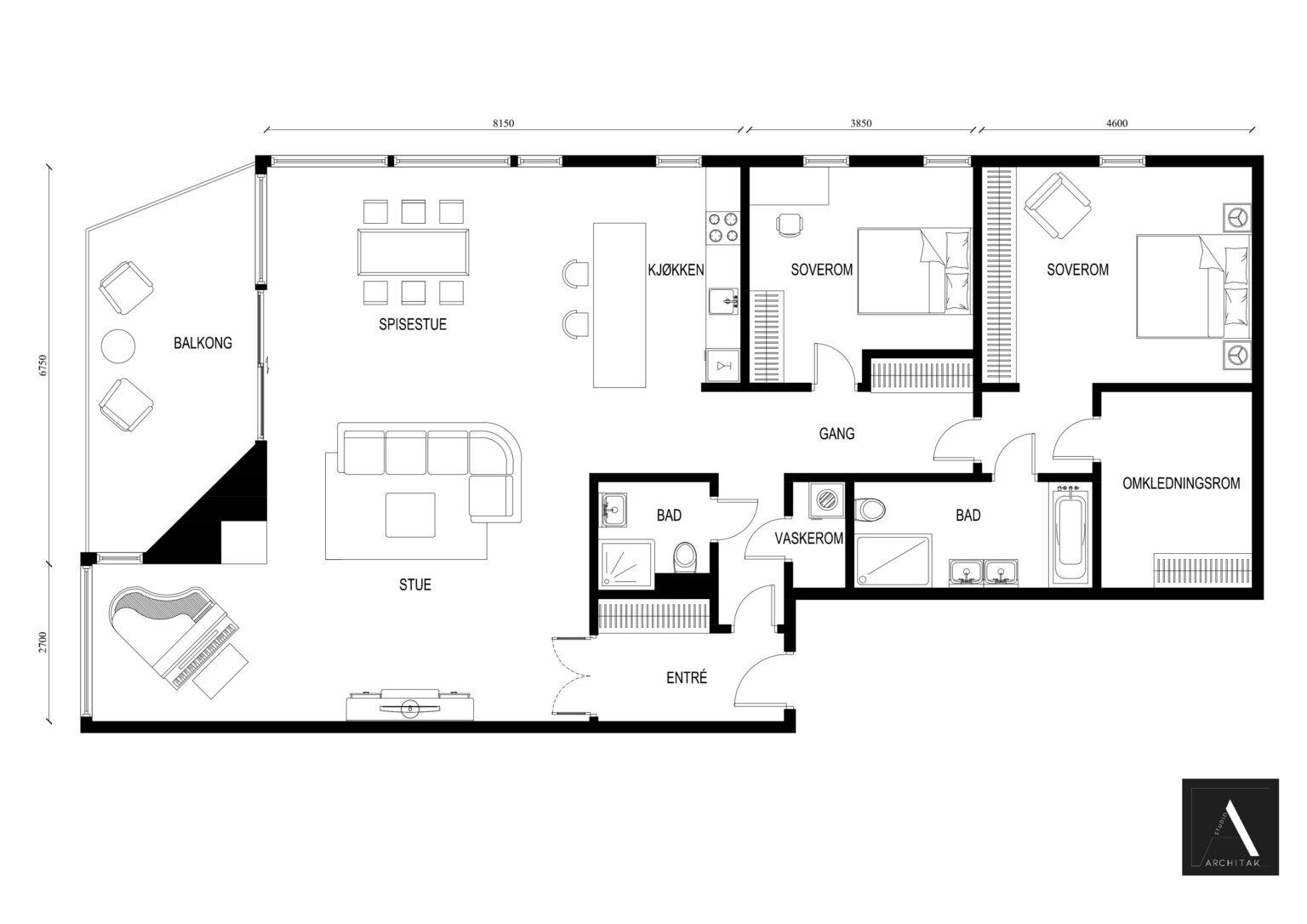 2D Blueprint – Architak Studio