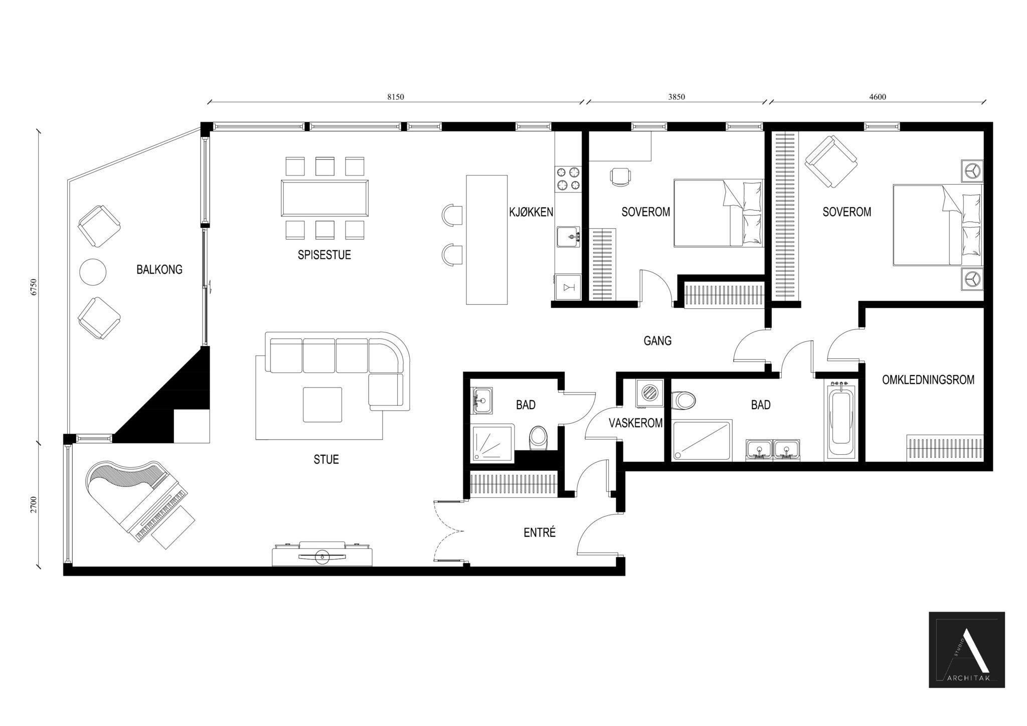 2D Blueprint – Architak Studio
